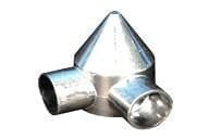 2 1/2" aluminum bullet cap - two way - ALU - Fence Outlet
